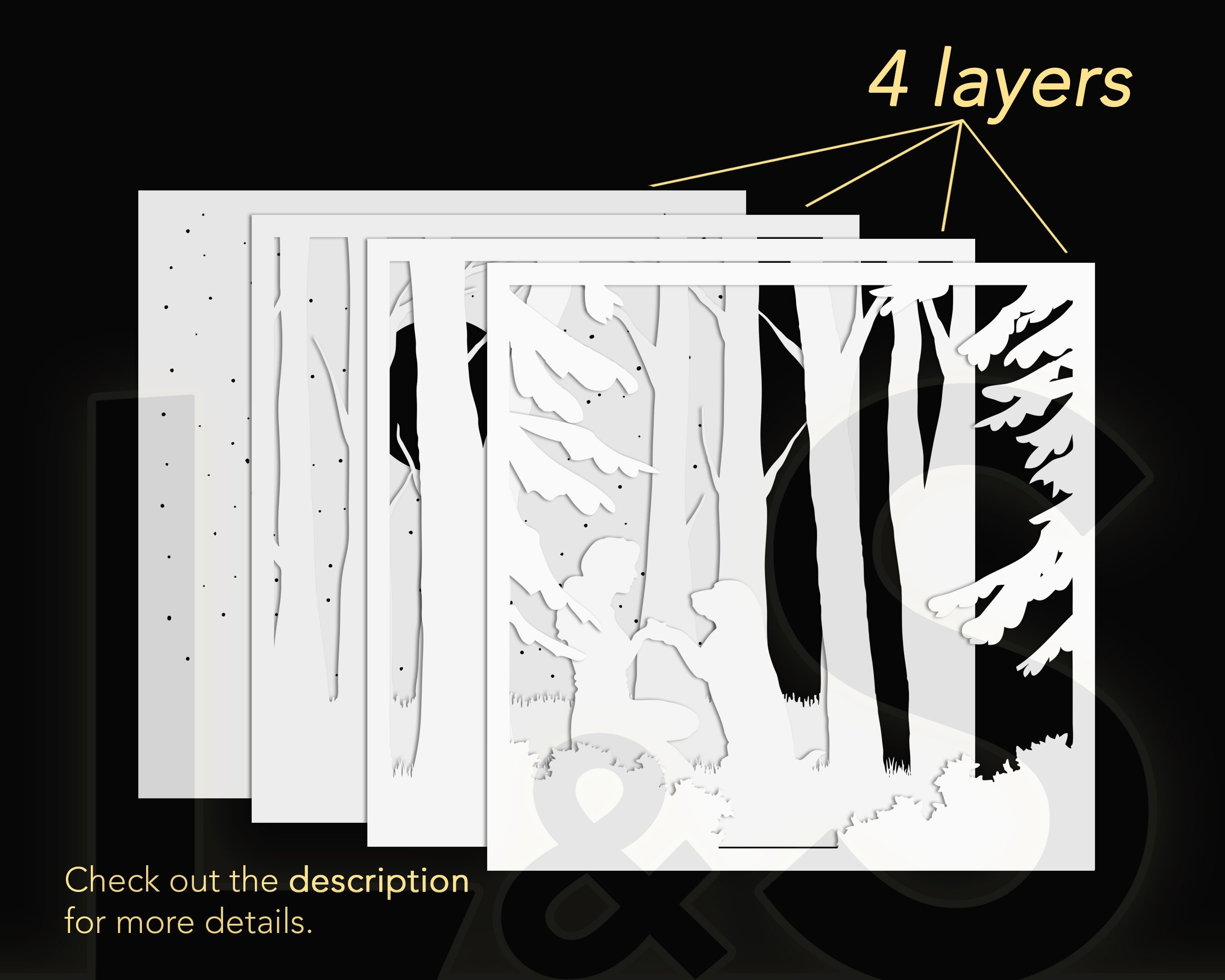 Layered Dog Shadow Box Svg Files for Cricut Dog Memorial - Etsy