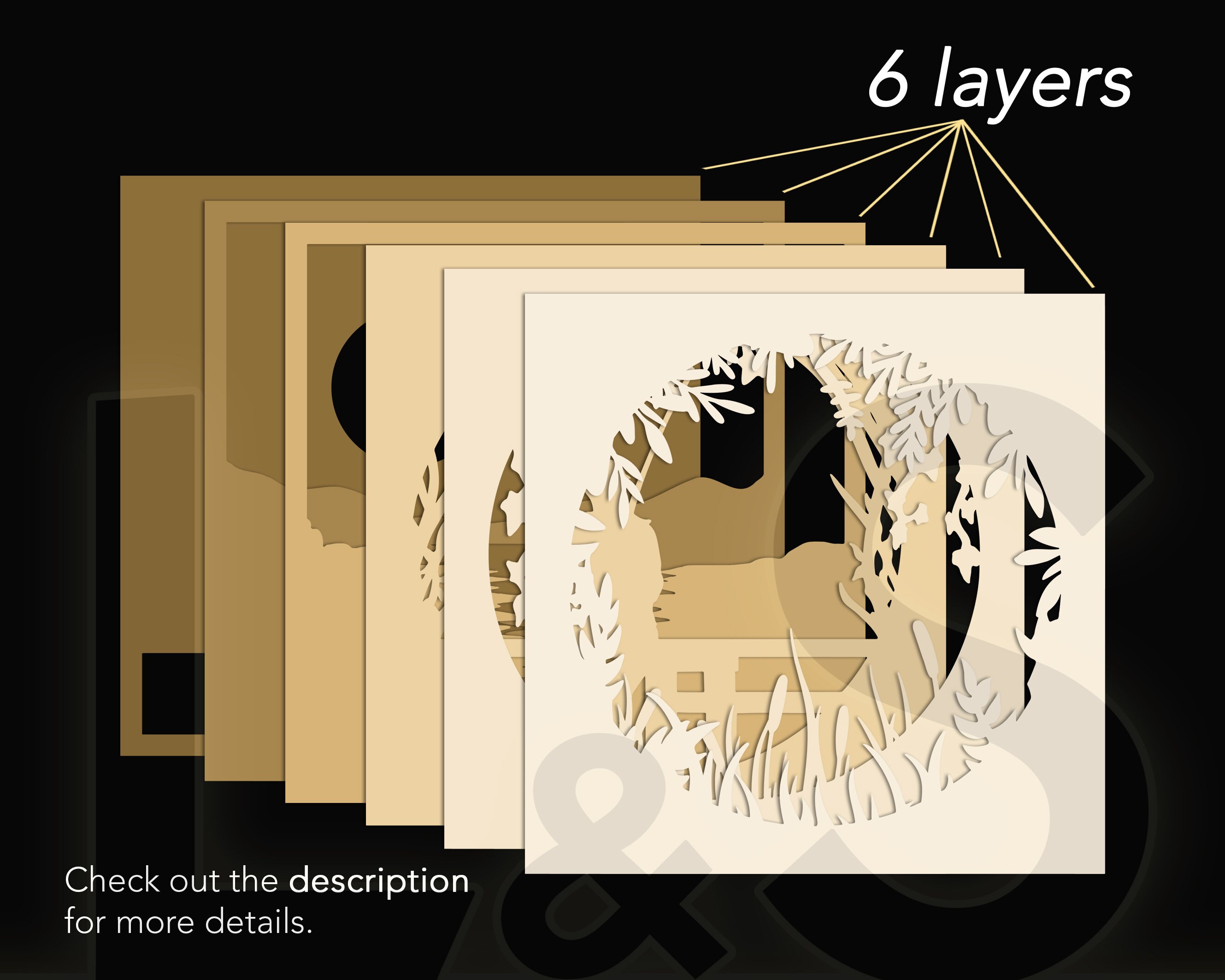 3D Fishing Shadow Box Svg Files for Cricut, Papercut Lightbox Svg ...