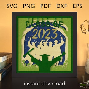 Graduation Shadow Box Svg Cricut 3D Shadowbox Bundle - Etsy