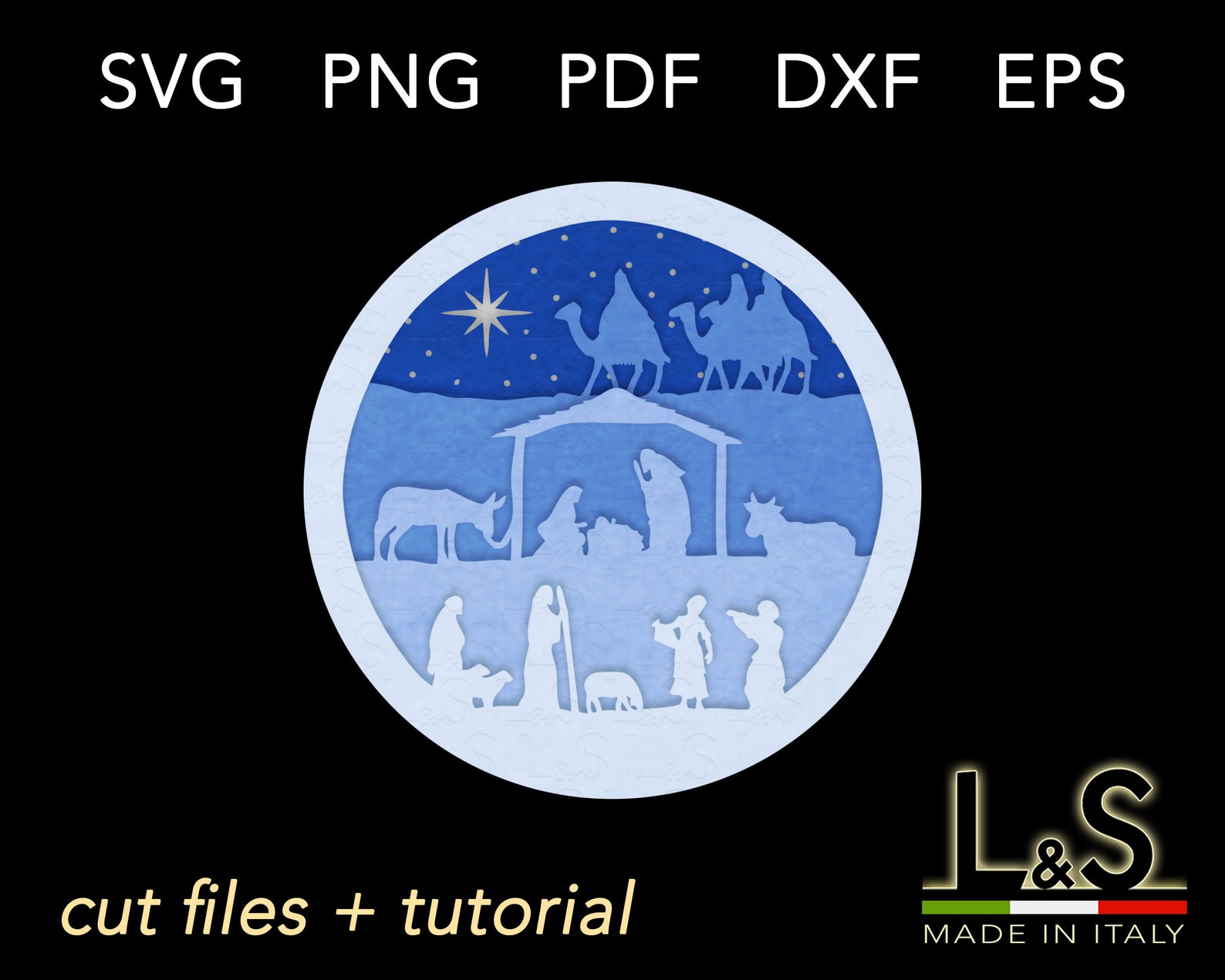 Layered Nativity SVG Christmas Ornament Template Christmas | Etsy