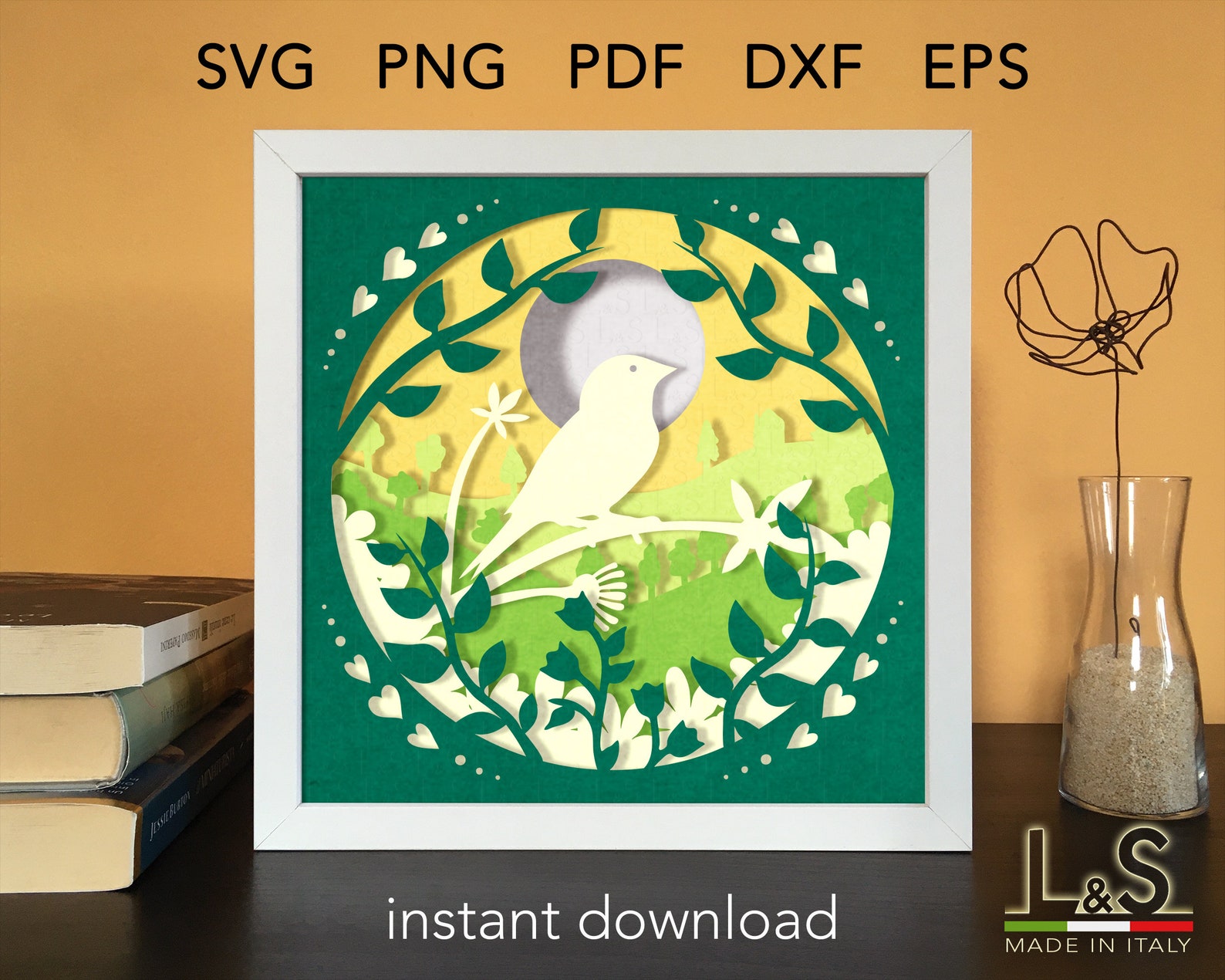 Layered Bird Shadow Box Svg Files for Cricut Easter Shadow - Etsy