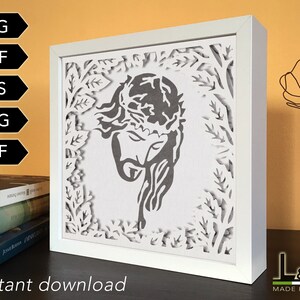 Layered Jesus Shadow Box Svg, 3D Christmas Shadowbox Svg, Easter ...