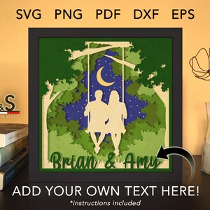 Customizable Couple Shadow Box Svg Bundle, Wedding Shadowbox Svg, Gay ...