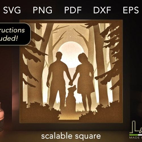 Layered Dog Shadow Box Svg Files for Cricut 3D Dog Memorial - Etsy