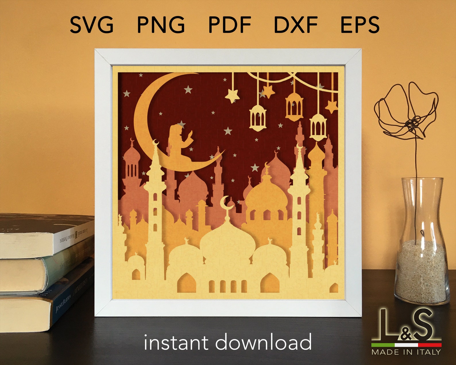 Ramadan Shadow Box Template, Ramadan Svg Light Box Template, Cricut ...