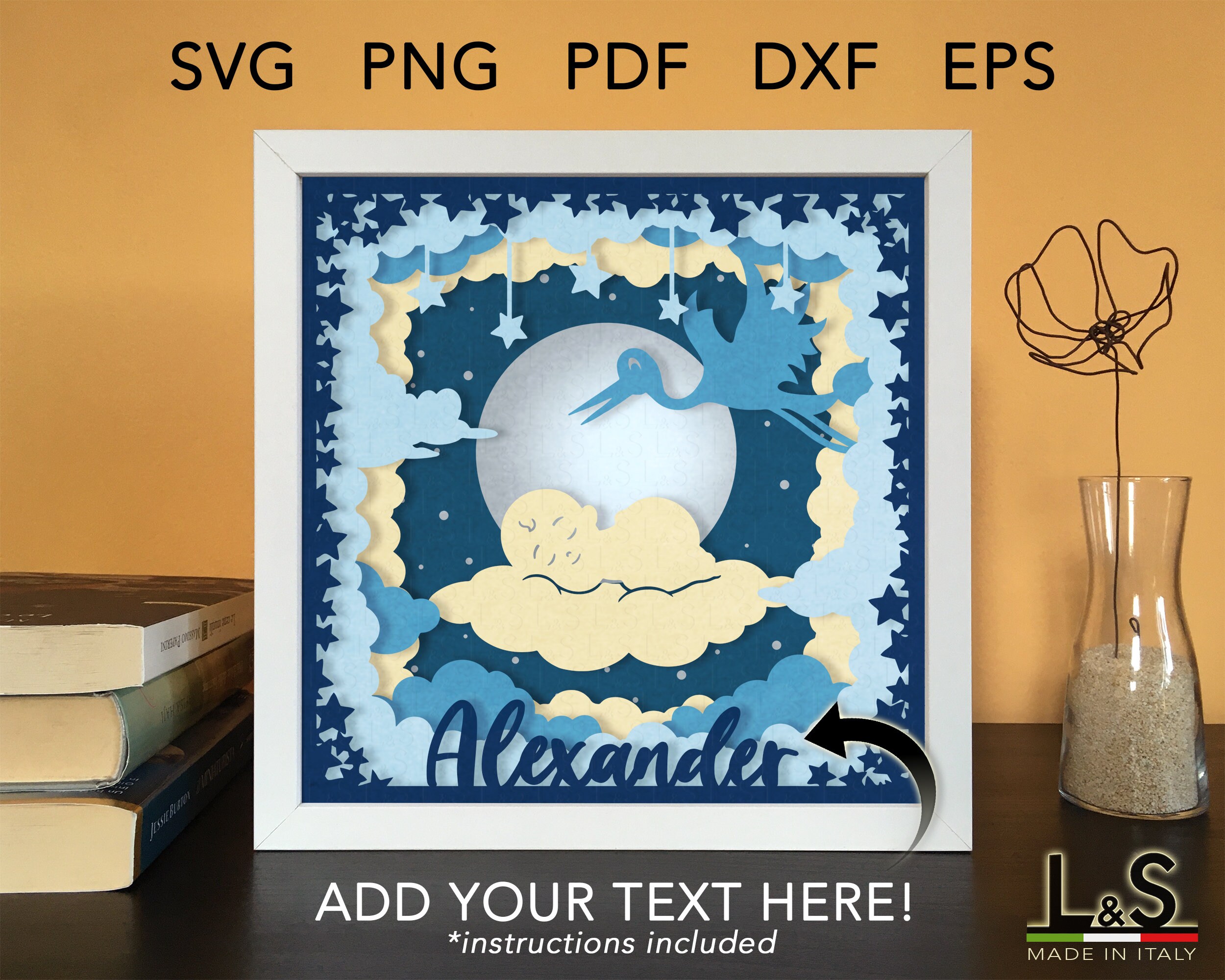 Customizable Baby Shower Shadow Box Name Nursery Shadow Box - Etsy