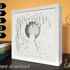 Customizable Baby Boy Shadow Box Svg Cricut, Nursery Shadowbox Svg File ...