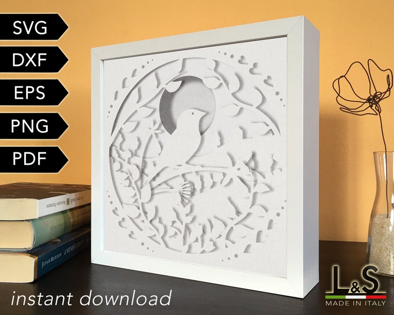 Layered Bird Shadow Box Svg Files for Cricut Easter Shadow - Etsy