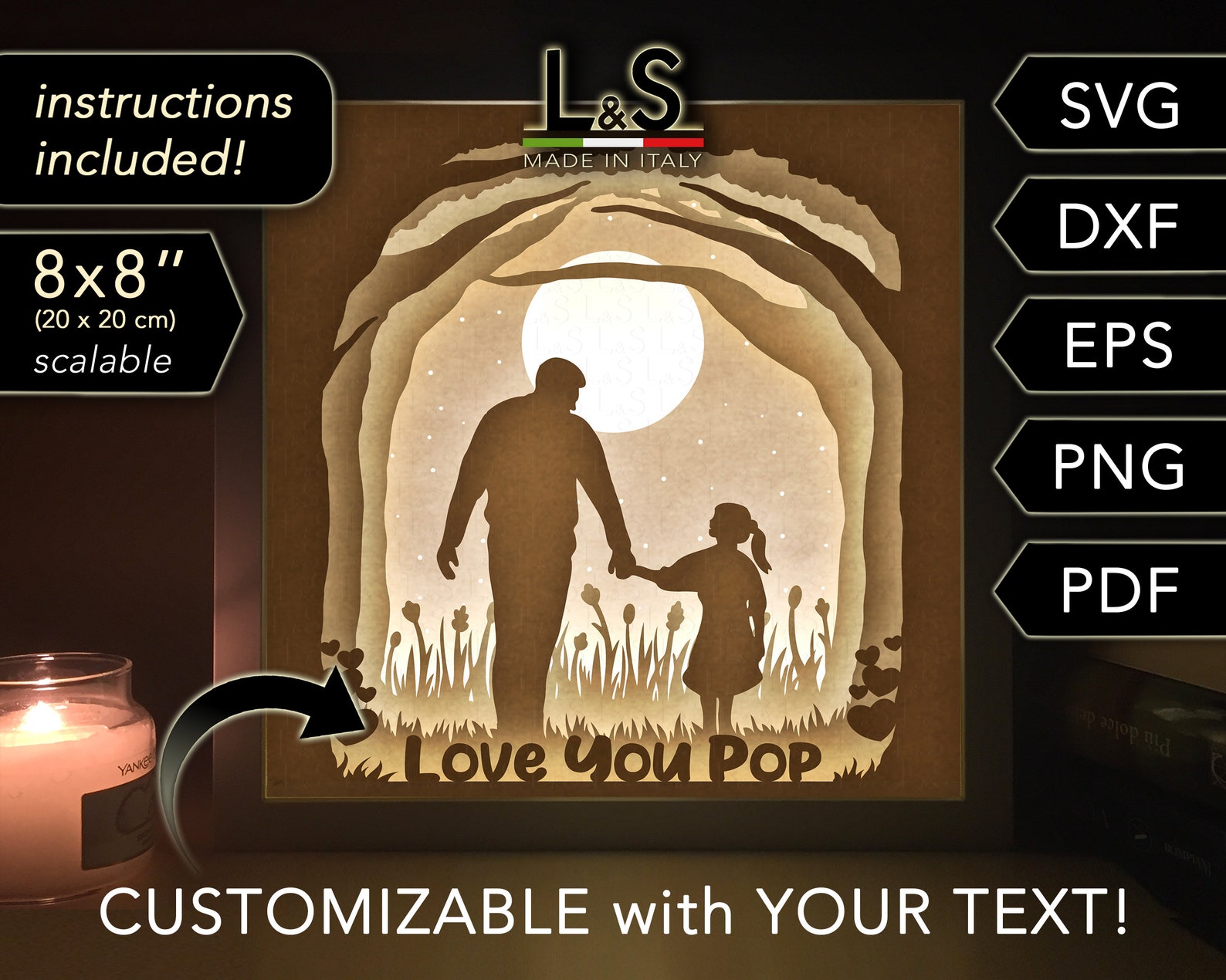 Customizable Dad Shadow Box Svg Files for Cricut Layered - Etsy