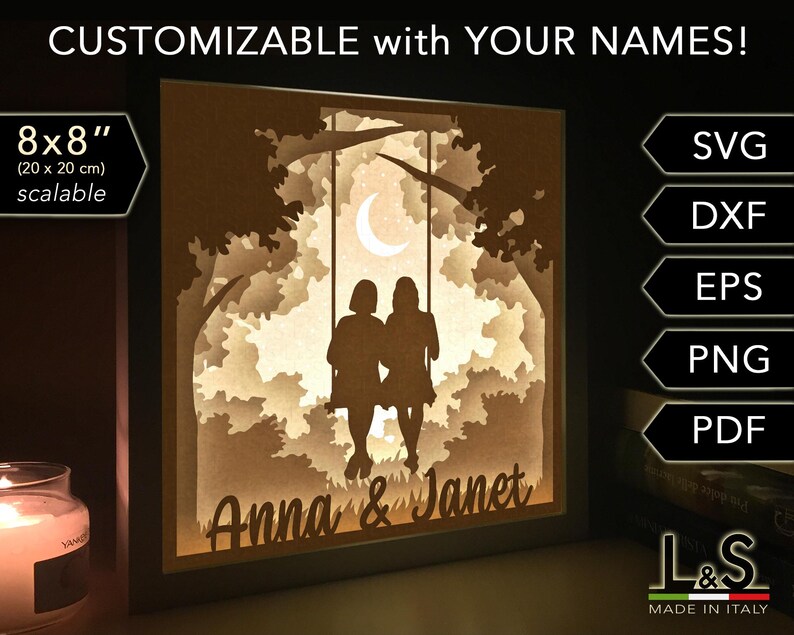 Customizable Sisters Shadow Box Svg Cricut, Personalized Friends ...