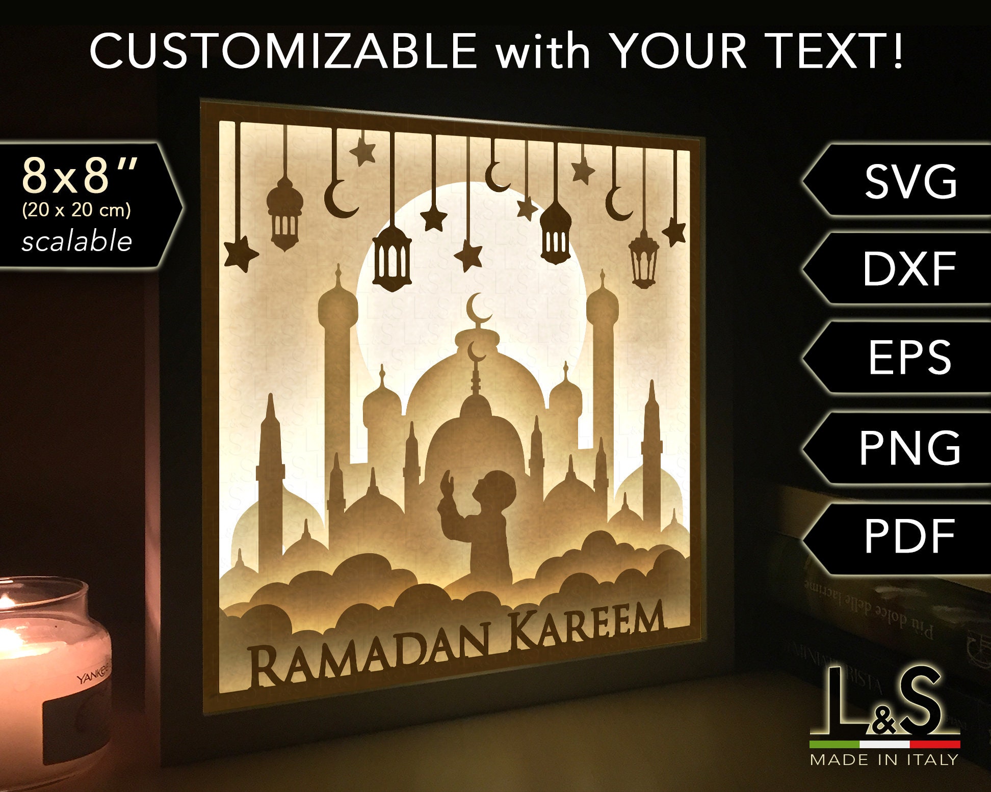 Customizable Islamic Shadow Box Template Ramadan Shadow Box | Etsy Canada