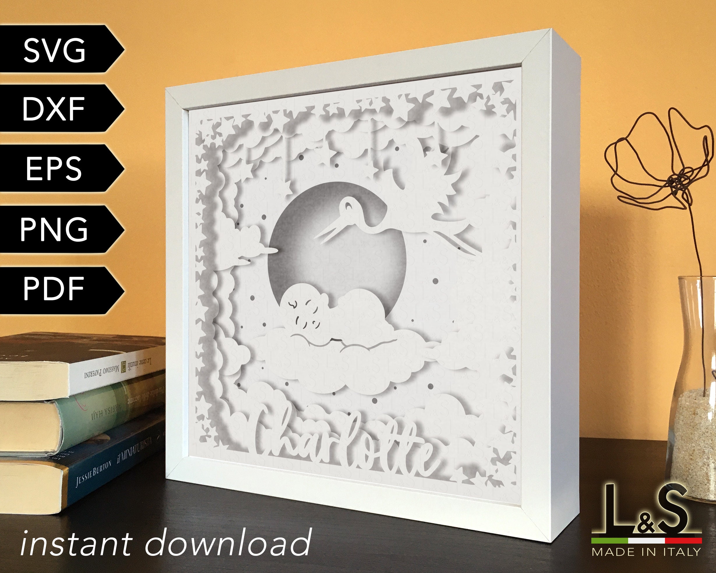 Customizable Baby Shower Shadow Box Name Nursery Shadow Box - Etsy