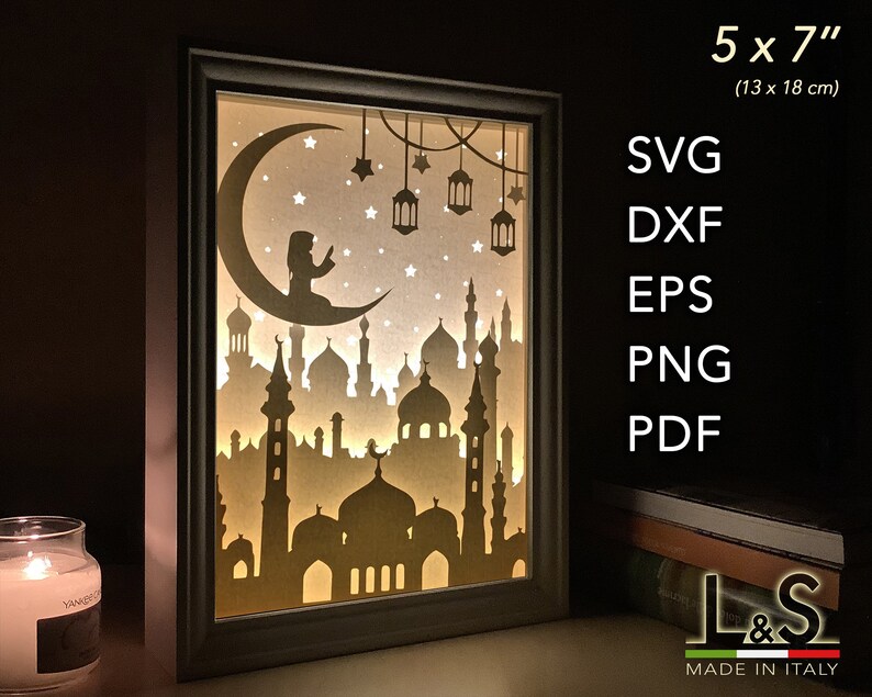 Ramadan Shadow Box Template Islamic Shadow Box Svg Files for - Etsy