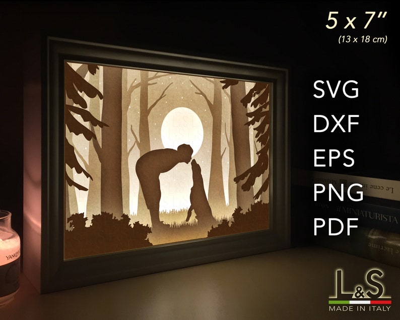 Dog Shadow Box Svg Bundle Layered Light Box Svg Files for - Etsy
