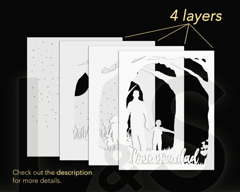 Dad Shadow Box Svg Files for Cricut Layered Fathers Day | Etsy