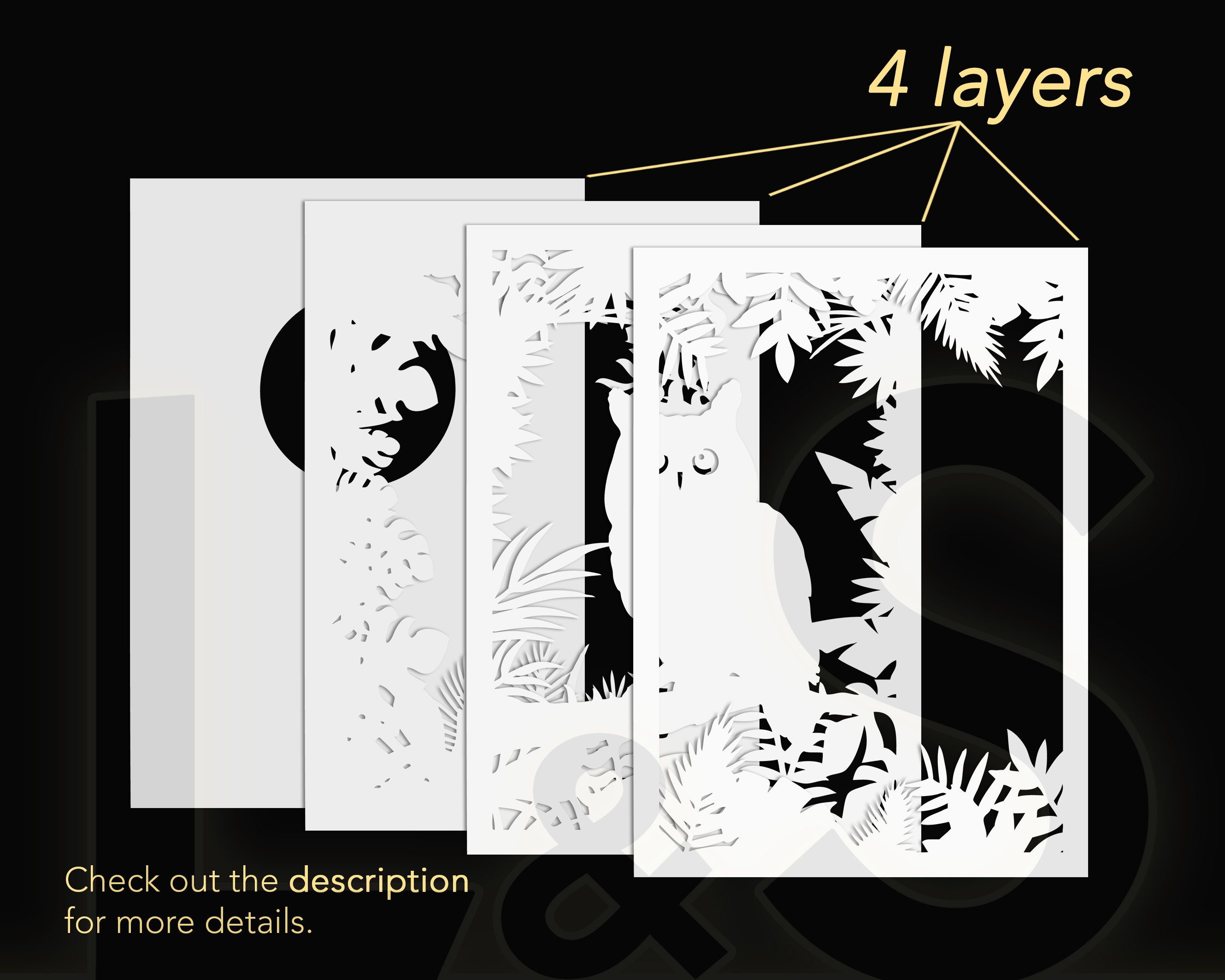 Layered Owl Shadow Box Svg Files for Cricut 3D Light Box Svg - Etsy