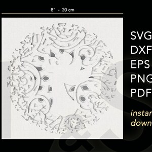 Christmas Angel Shadow Box Svg, 3D Paper Cut Light Box Template ...