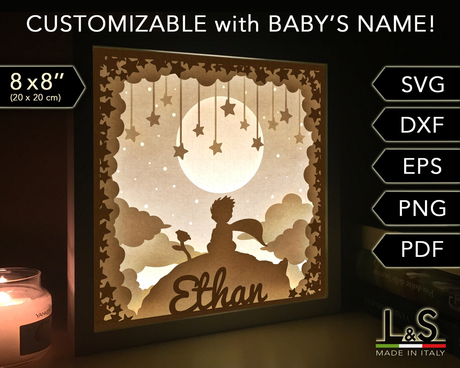 Customizable Baby Shadow Box Svg File for Cricut 3D Light Box - Etsy Canada