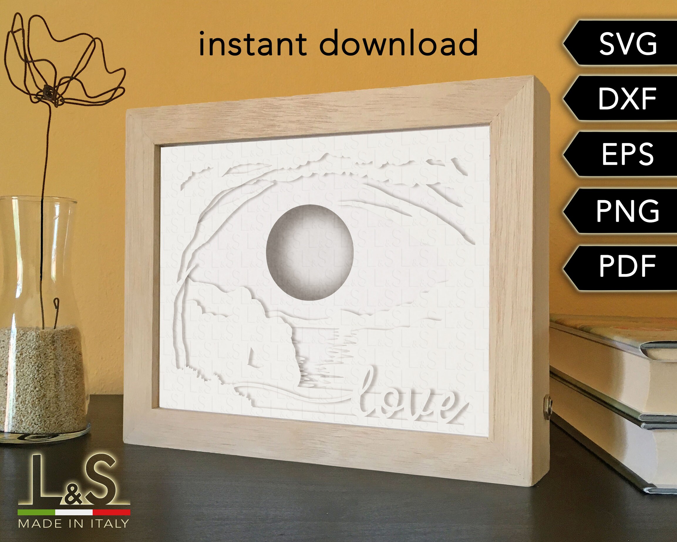 Layered Love Shadow Box Svg File for Cricut Lighted Shadowbox - Etsy