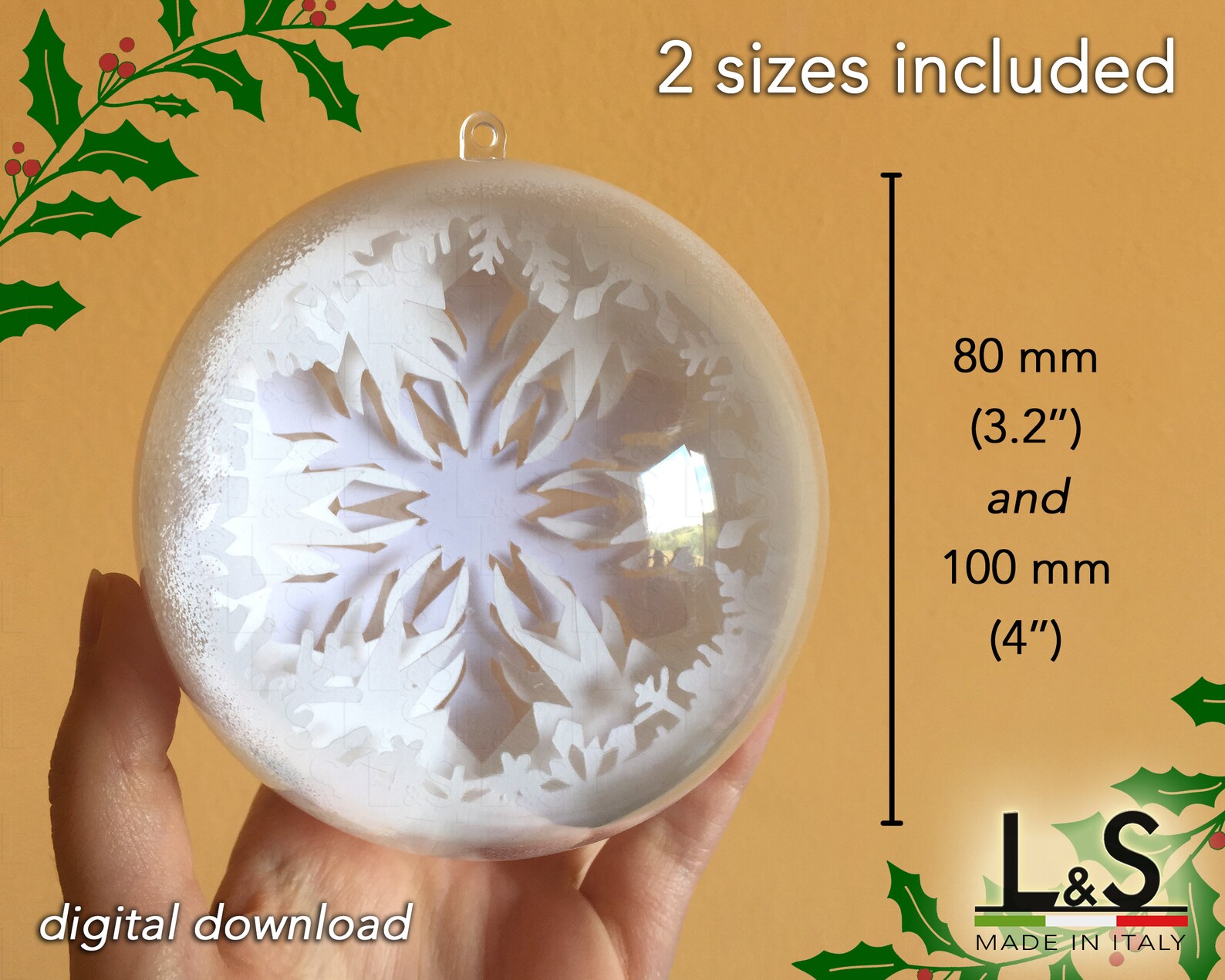 Snowflake Ornament Christmas Bauble SVG 3D Layered Christmas - Etsy