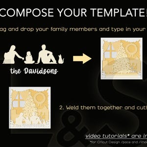Customizable Family Shadow Box Svg Bundle, Family Shadowbox Template ...