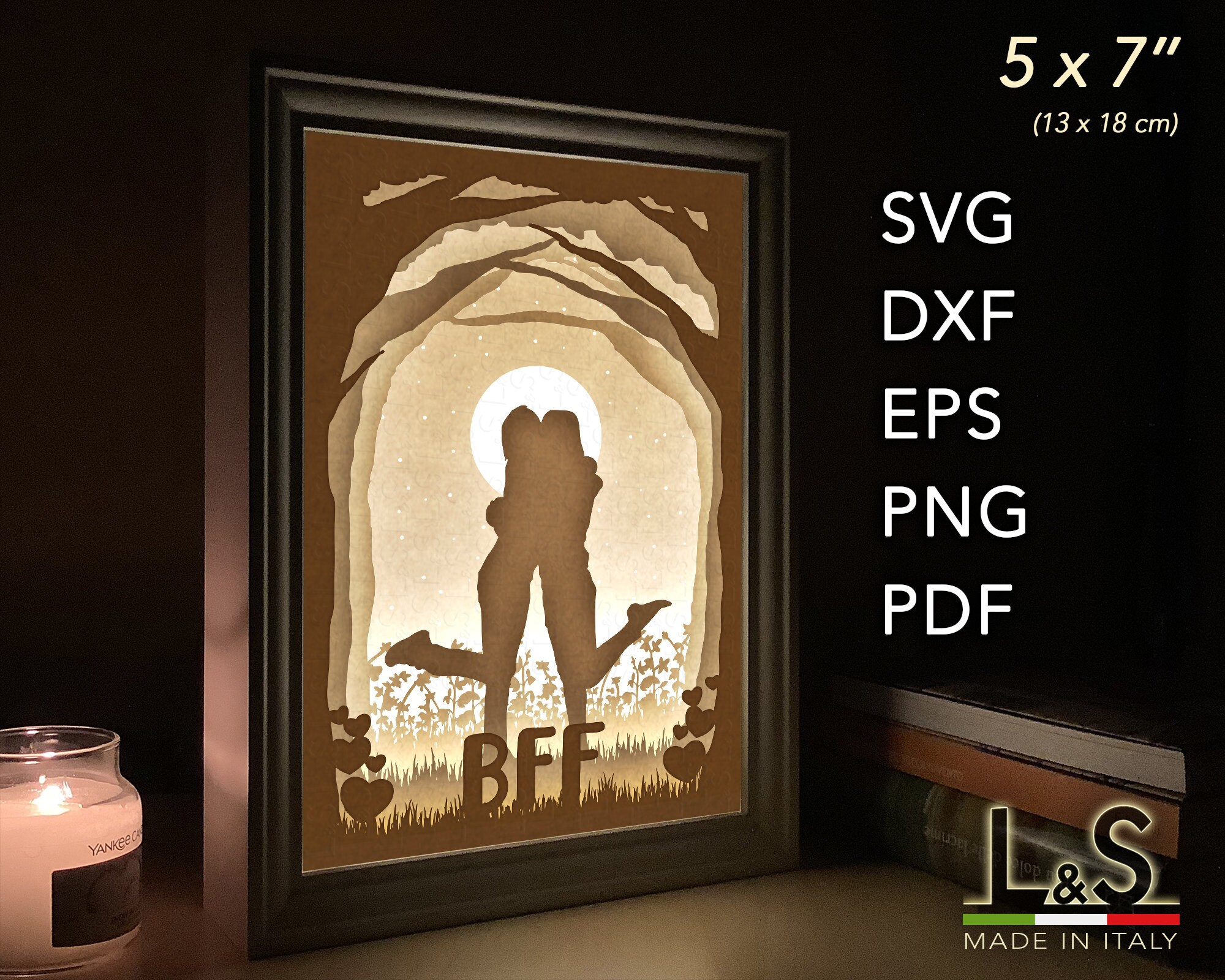 Best Friends Shadow Box Template Friends Layered Shadow Box | Etsy