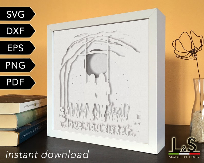 Sisters Shadow Box Template 3D Light Box Svg Lighted Shadow - Etsy