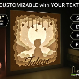 Customizable Baby Boy Shadow Box Svg Cricut, Nursery Shadowbox Svg File ...