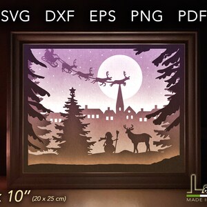 Christmas Shadow Box Svg Bundle, Christmas Light Box Svg, Shadow Box ...