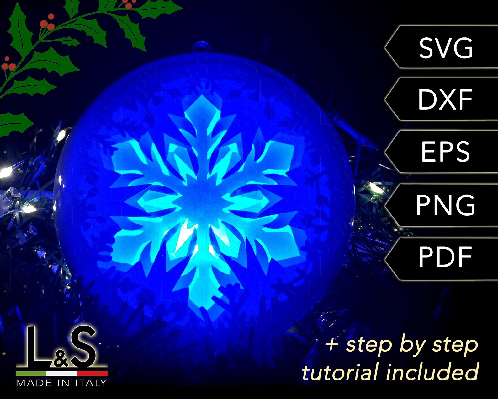 Snowflake Ornament Christmas Bauble SVG 3D Layered Christmas - Etsy