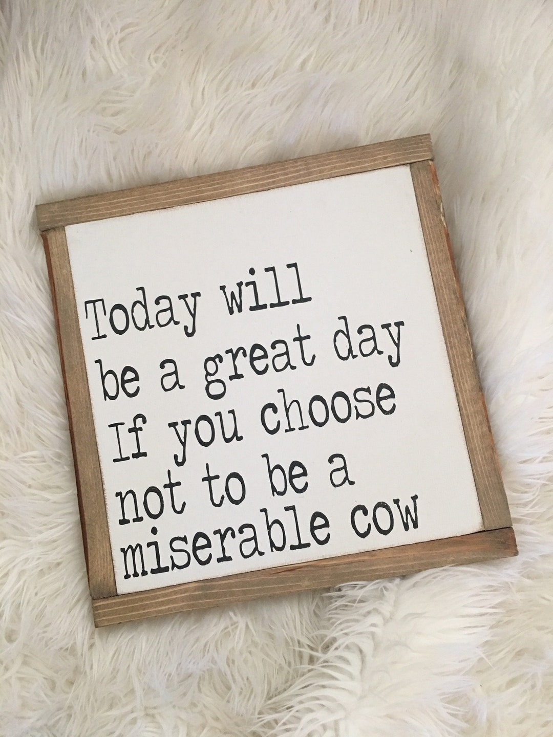 Miserable Cow / Funny Sign / Humor Sign / Wood Sign / Farm - Etsy