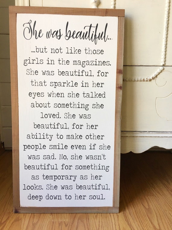 She was beautiful / More colors available / Girls Room Decor / | Etsy