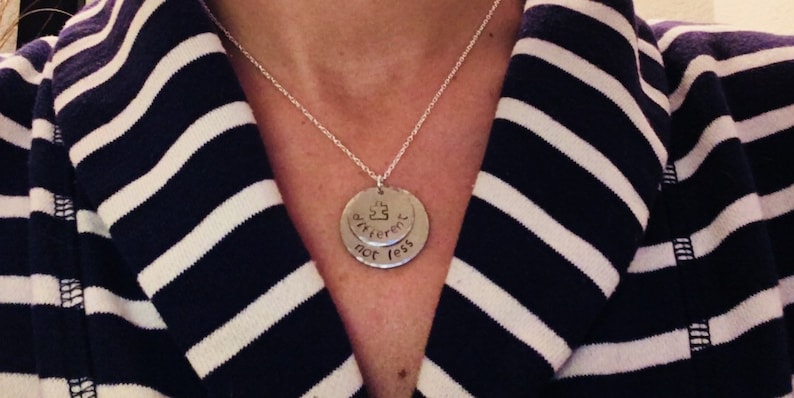 Different Not Less Necklace//autism Awareness//puzzle - Etsy