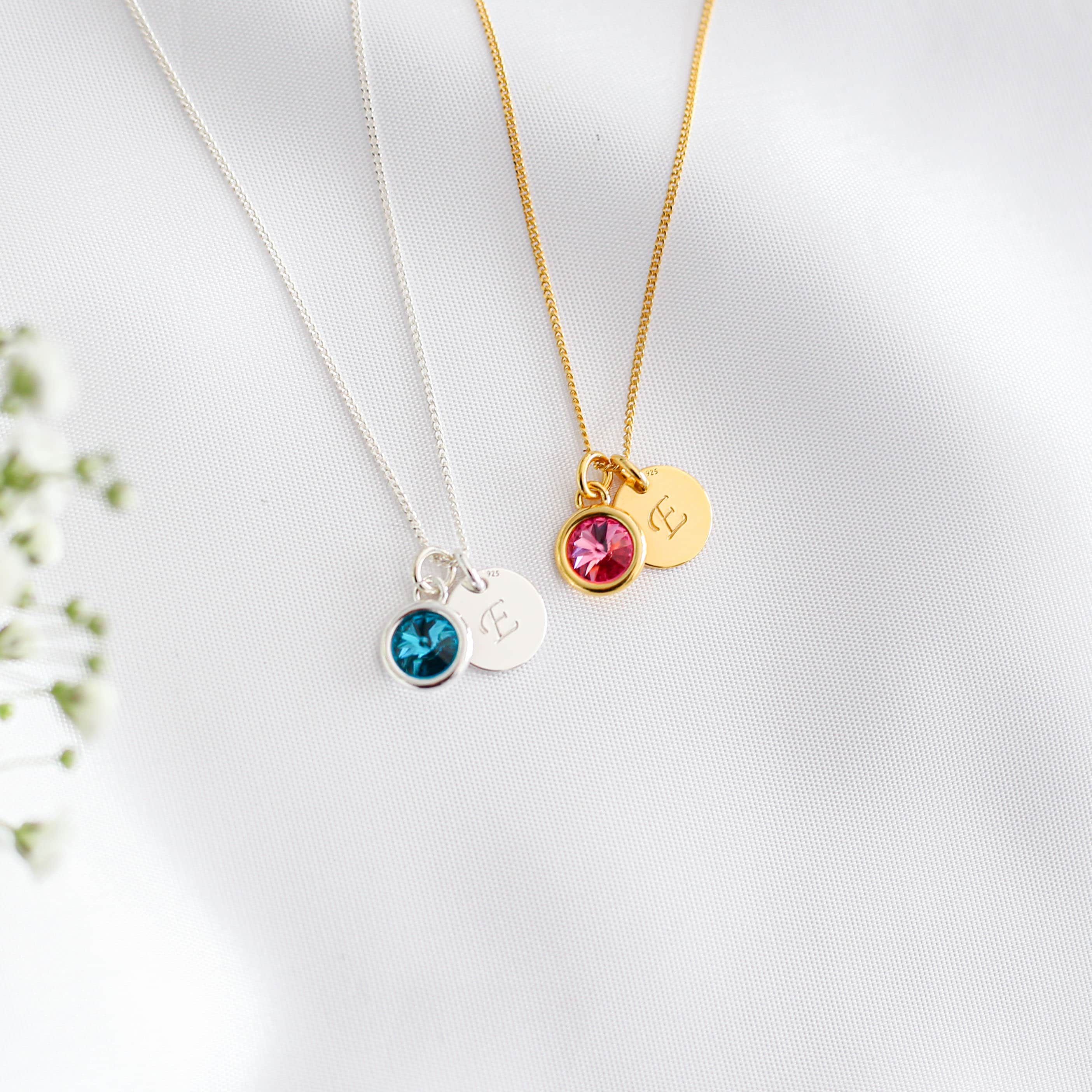 Initial Disc Charm Personalised Disc in Sterling Silver | Etsy