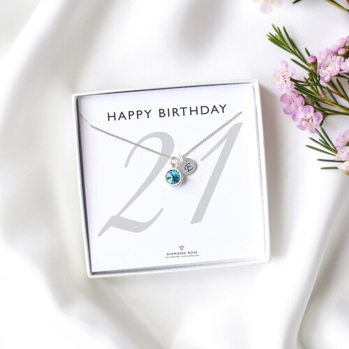 21st Birthday Sterling Silver Message Pendant Necklace 21 - Etsy