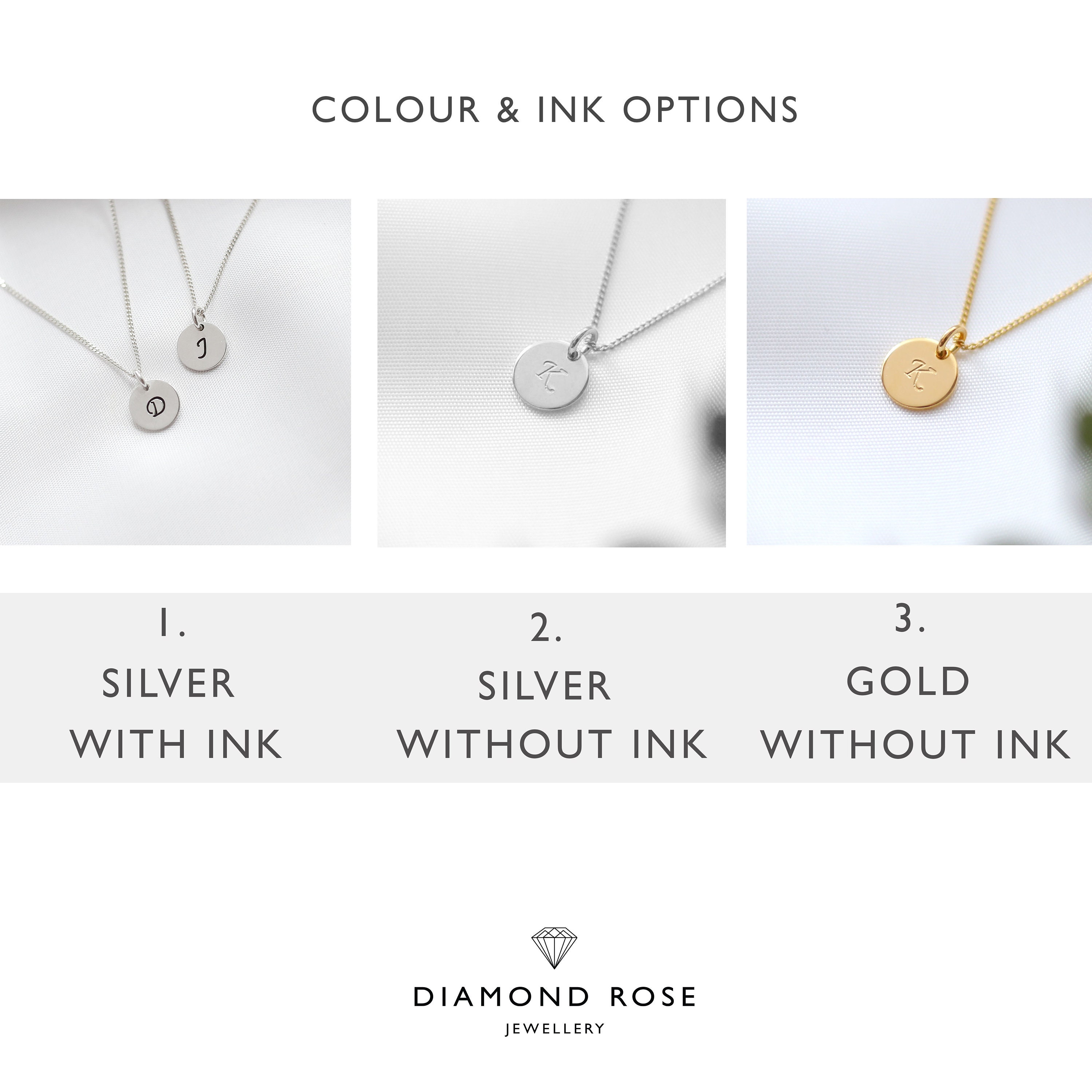 Initial Disc Charm Personalised Disc in Sterling Silver | Etsy