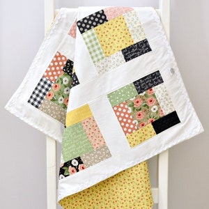 Yellow Floral Baby Quilt – A Handmade Patchwork Treasure for Baby or ...