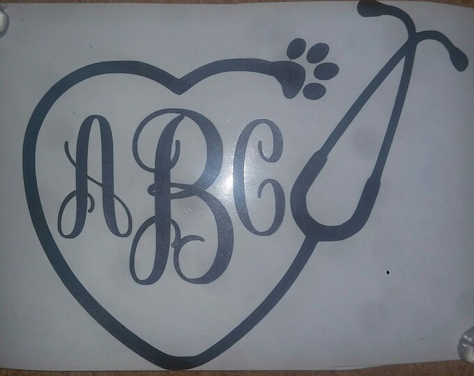 Personalized Vinyl Decal Animal Love Vet Tech - Etsy