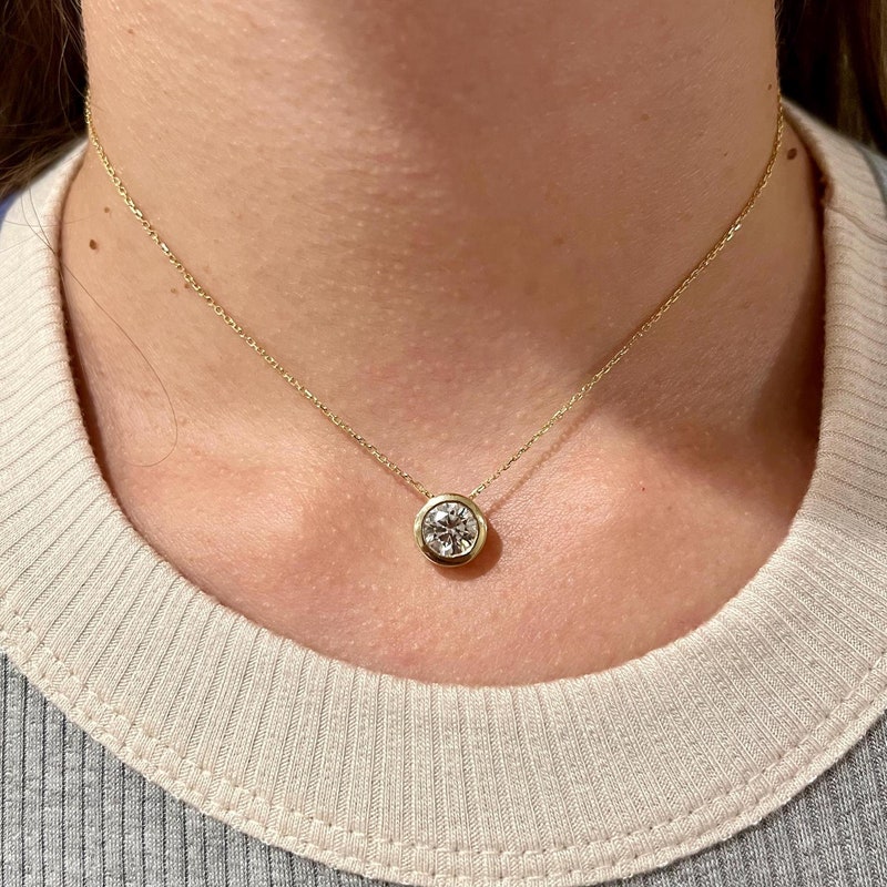 Solitaire Necklace - Etsy