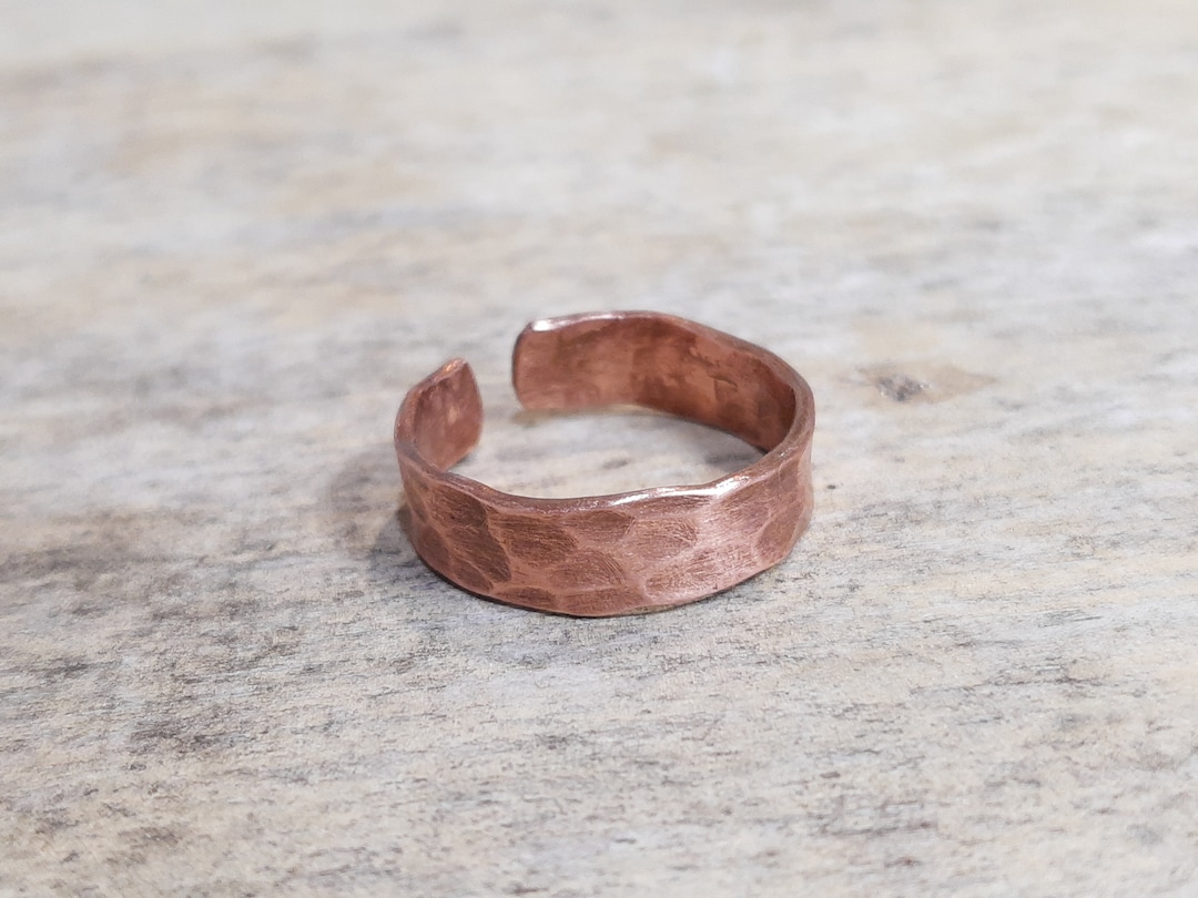 Rustic Hammered Large Copper Ring - Etsy