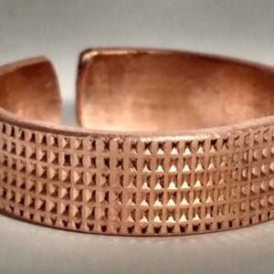 Cold Forged Copper Ring With Texture - Etsy Canada