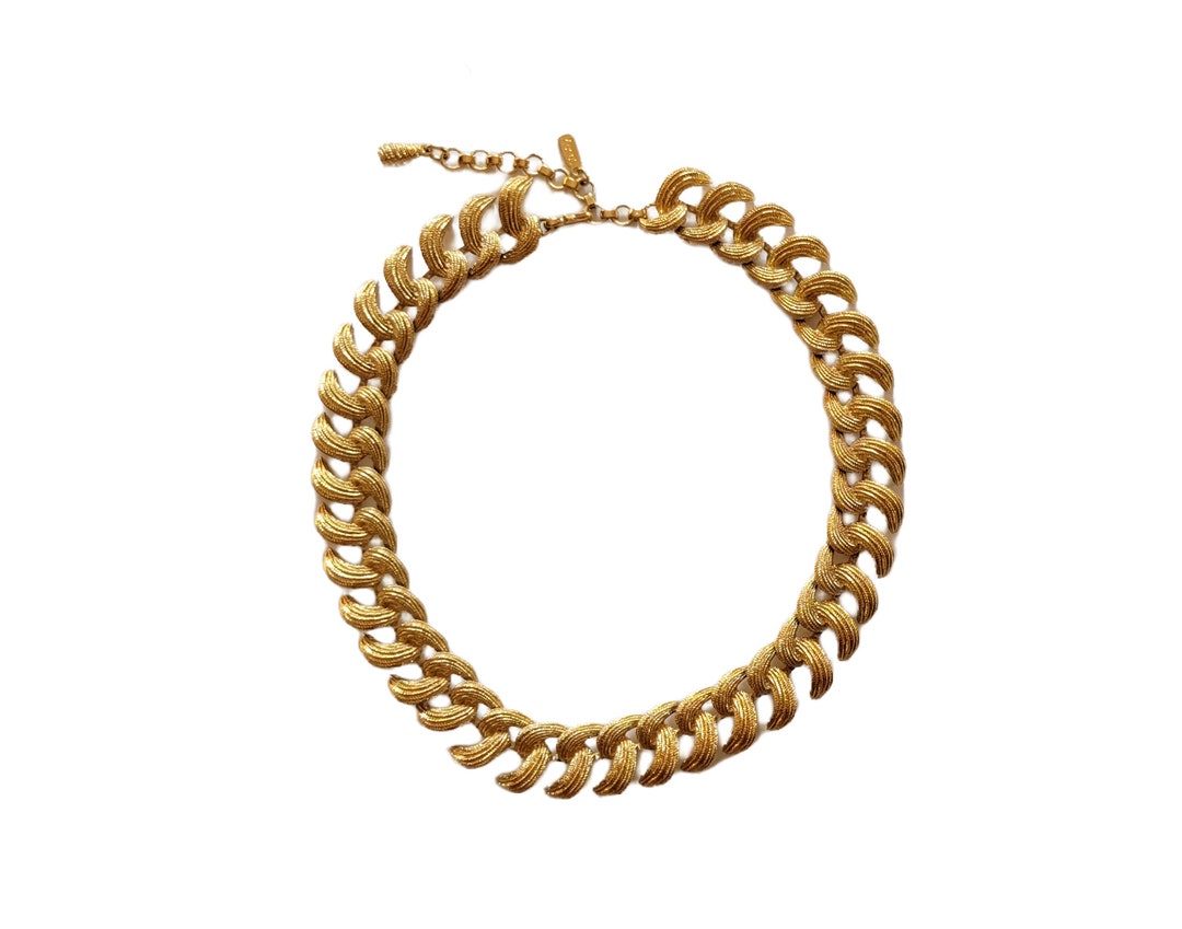 MONET Gold Chain Necklace, Vintage MONET, MONET, Gold Chain, Gold ...