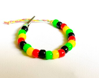 Rasta bead bracelet | Etsy