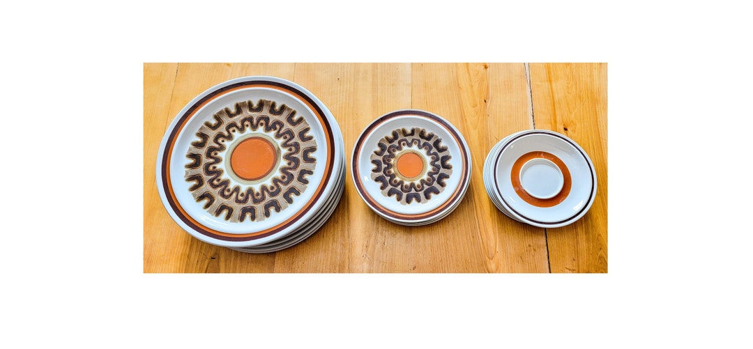 Haniwa Stone Aztec Japan Plate, 1970s Dinnerware, Vintage Plates ...