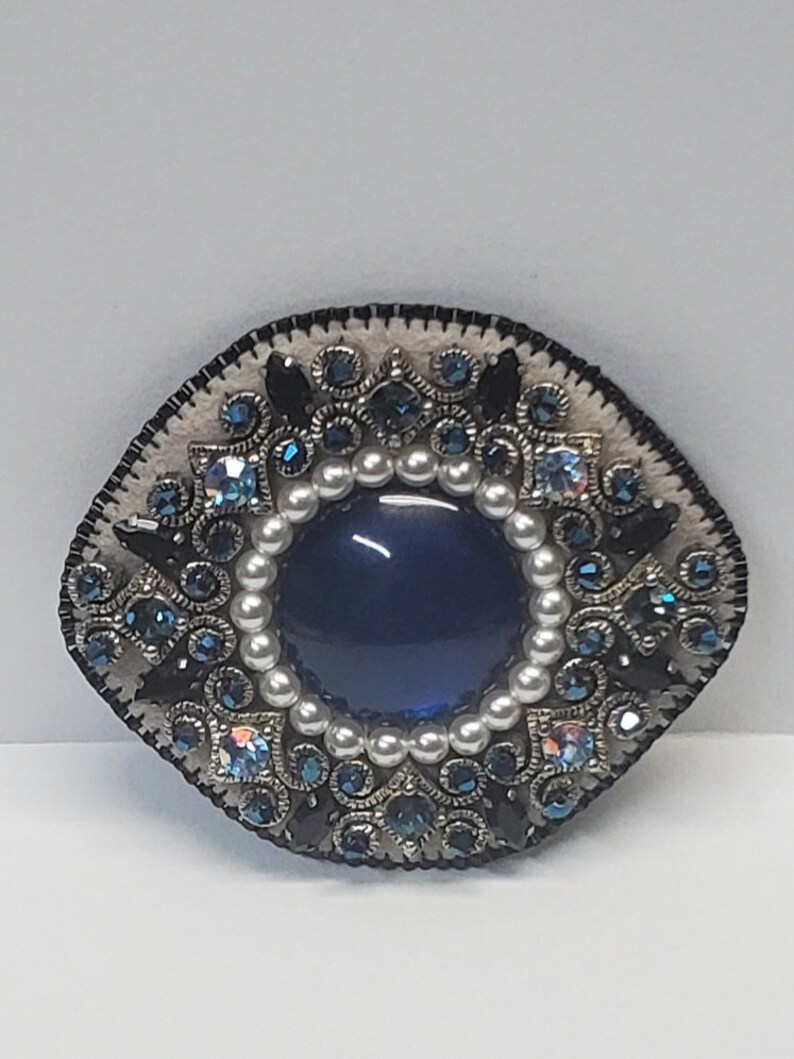 Brooch Pin With Repurposed Crystals - Etsy