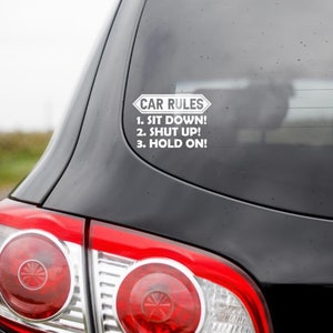 Car Rules, Jeep Rules, Truck Rules, Decal, Sticker, for Vehicles, Jeep ...