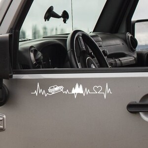 SUV Heart Beat Decal Sticker for Jeep, Laptop, Tablet, Notebook, Bumper ...
