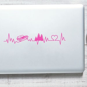 SUV Heart Beat Decal Sticker for Jeep, Laptop, Tablet, Notebook, Bumper ...