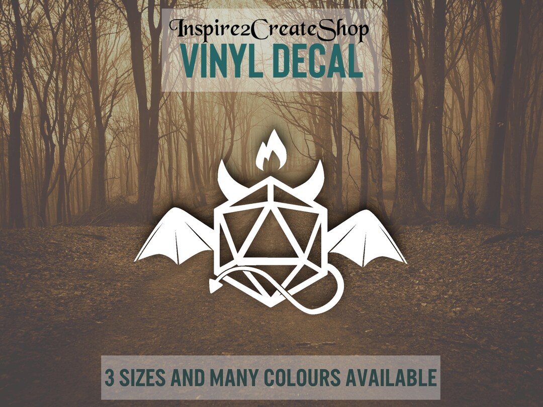 Chaotic Evil D20 Decal Sticker for Laptop, Character Book, Tablet ...