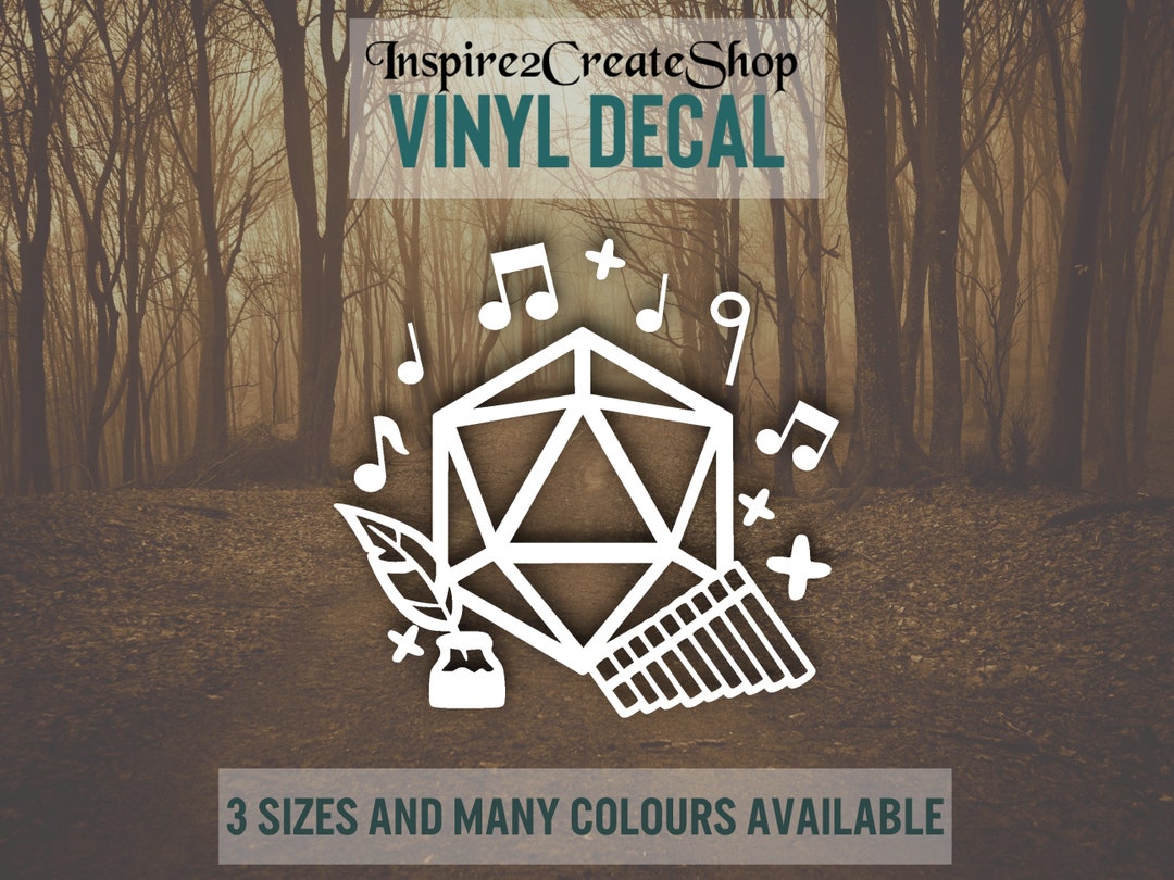 Dungeons and Dragons Bard Decal Sticker for Tablet, Laptop, Wall, Car ...